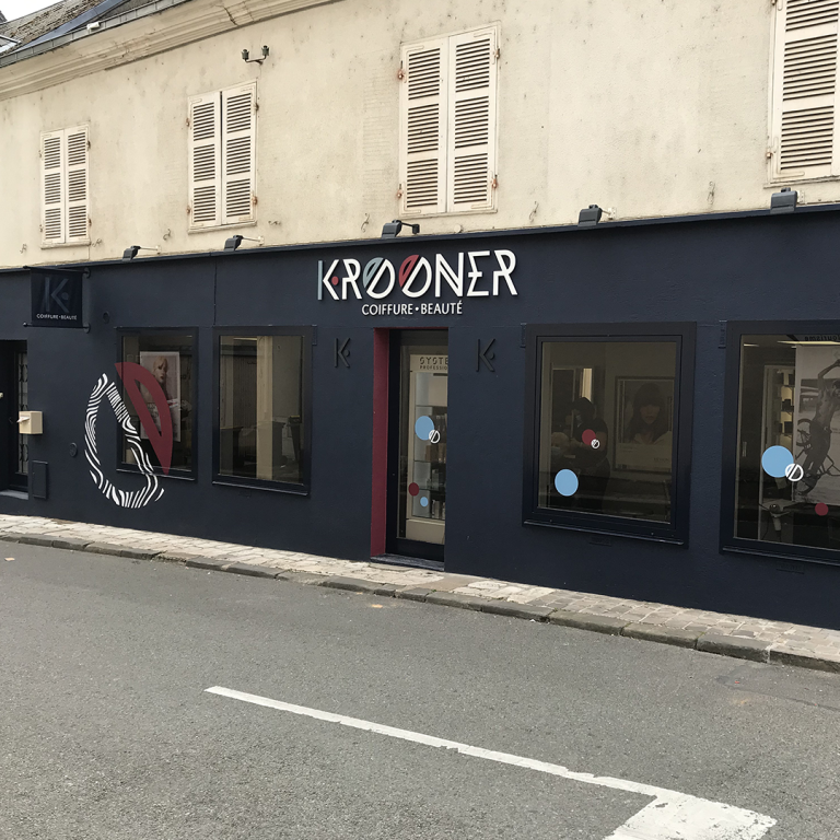 Signalétique enseigne salon esthétique coiffure - Krooner